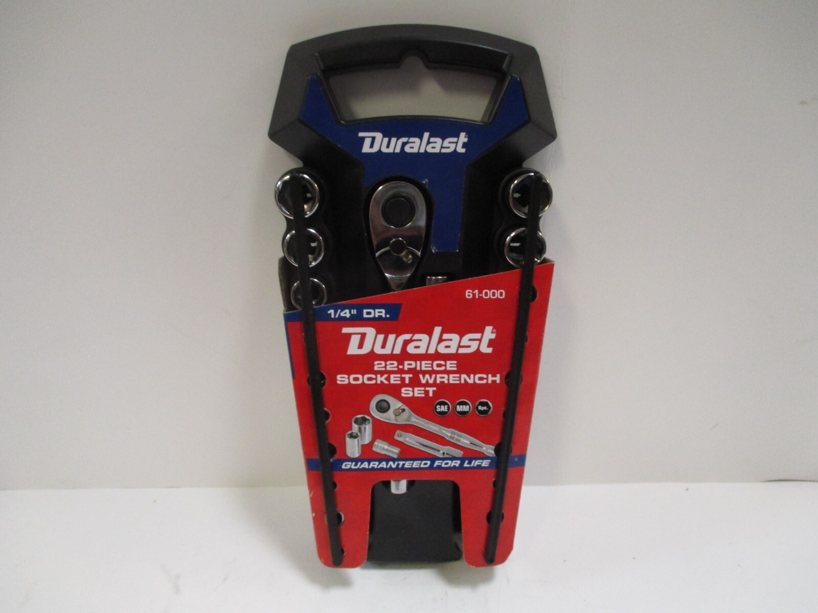 NEW DURALAST 1/4in Drive Ratchet/Socket SAE/METRIC Tool Set 22 Piece ...