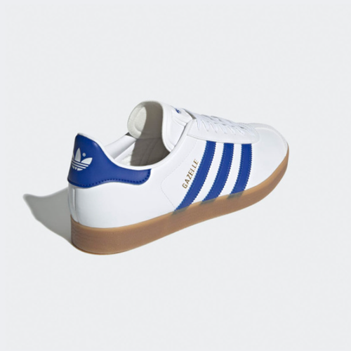 Adidas Gazelle Leather Shoes 'White/Blue' - IH0369 Expeditedship | eBay