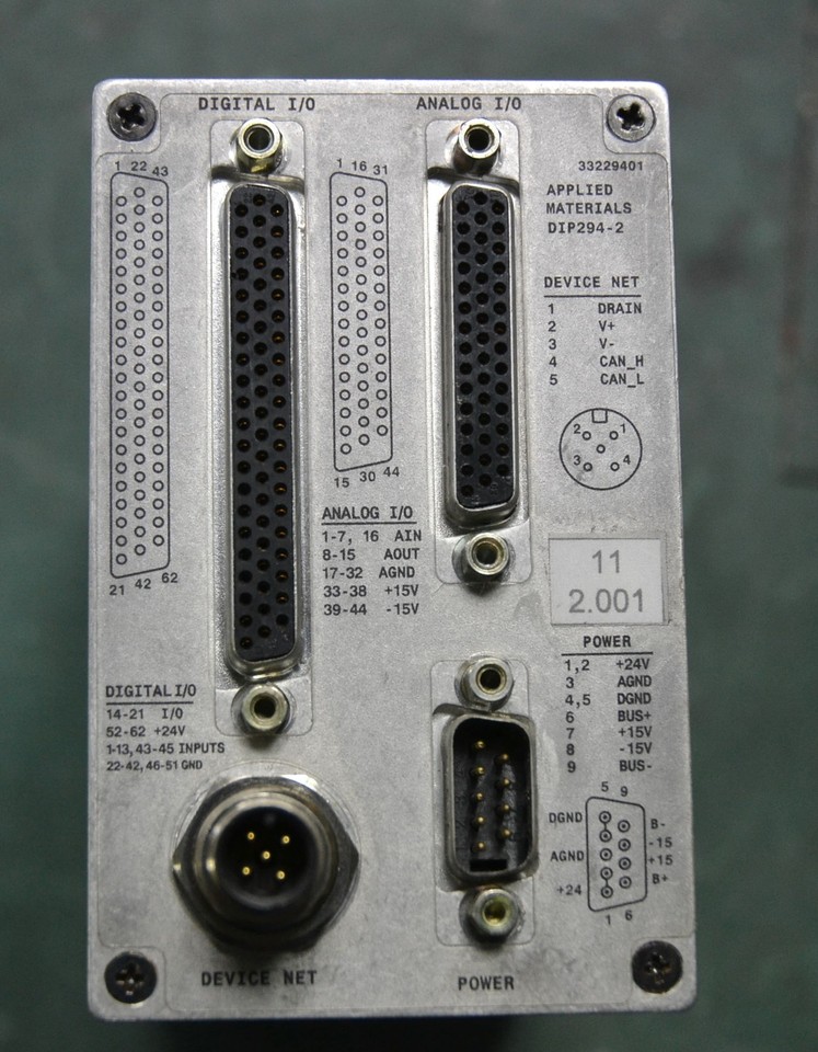 applied Materials DIP294-2 DeviceNet I/O Block 9090-00273 | eBay