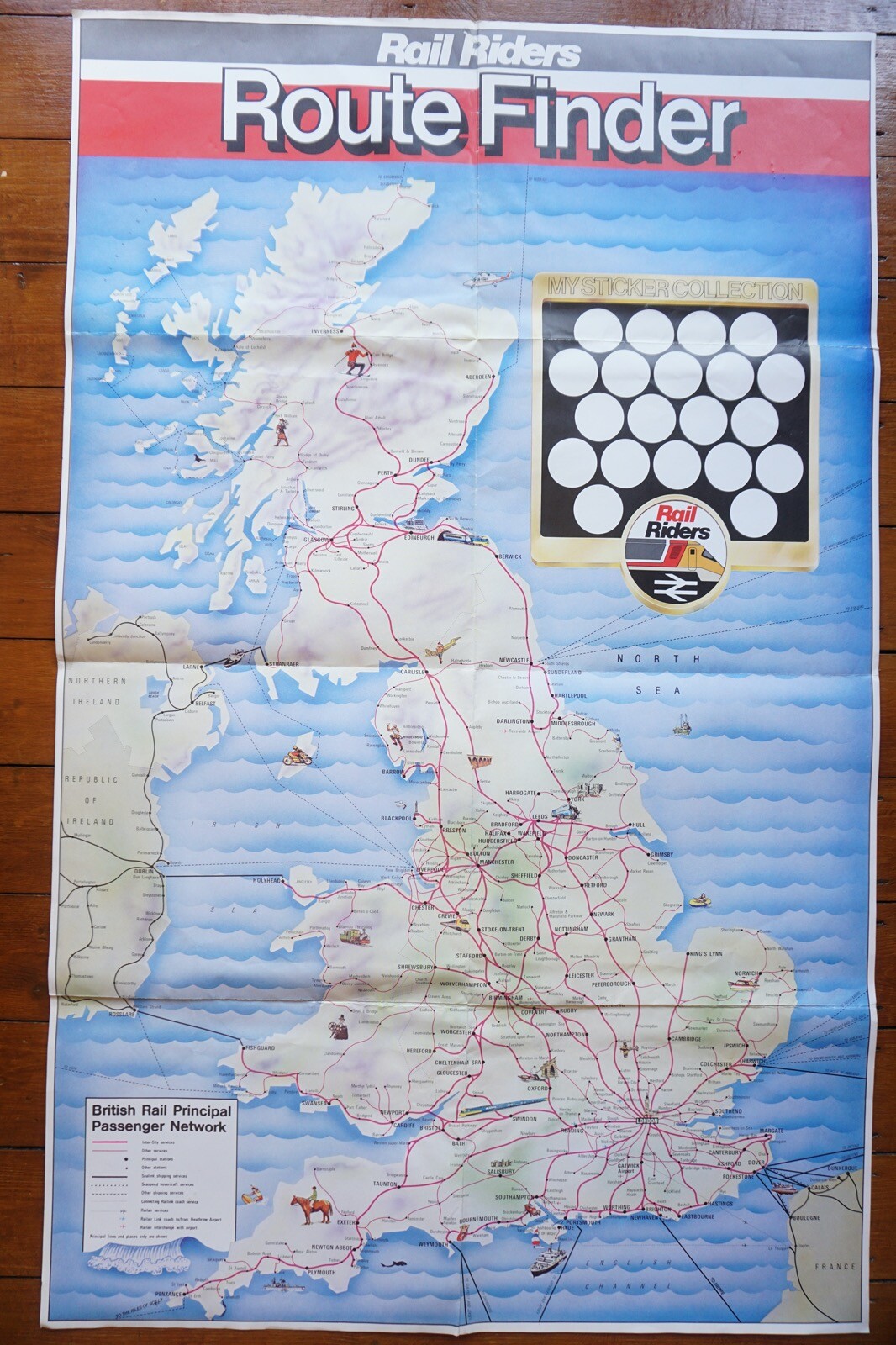 1980s Rail Riders Route Route Map British | Grelly UK