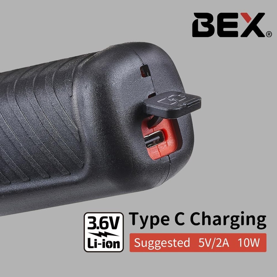 BEX 3/8" portable slim ratchet USB charging mini ratchet pocket tools ...