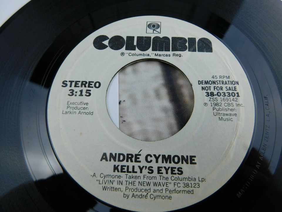 Andre Cymone Kelly's Eyes Columbia Promo 45 Record | eBay