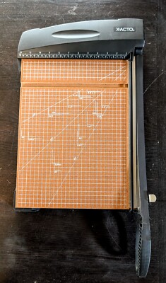 X-ACTO Heavy-Duty Wood Base Guillotine Paper Trimmer Cutter 12" x 15 ...