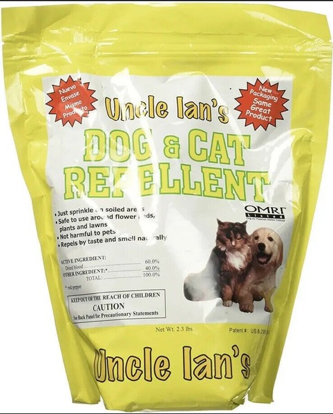 Uncle Ian's Organic Dog and Cat Repellent 2.3 LB Home Pest Repellents ...