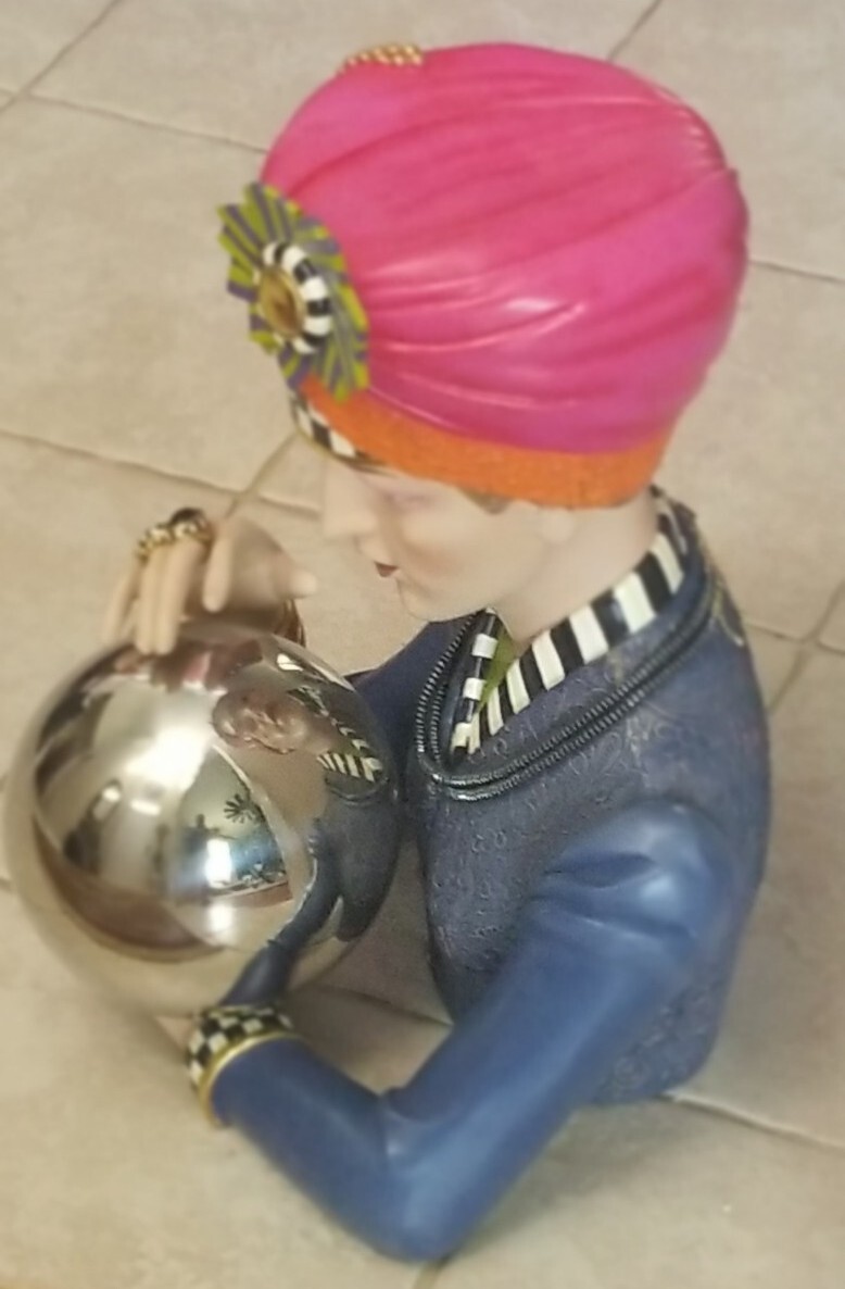 RARE MACKENZIE CHILDS FORTUNE TELLER HALLOWEEN FALL COURTLY CHECK ...