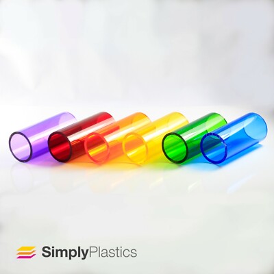 Coloured Tinted Extruded Acrylic Plastic Perspex Tube Pipe / Various ...