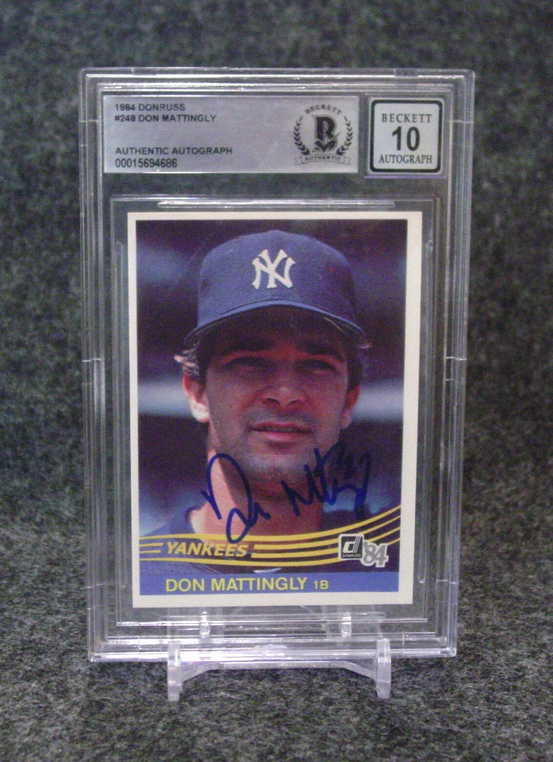 Don Mattingly Autographed Memorabilia | Signed Photo, Jersey ...