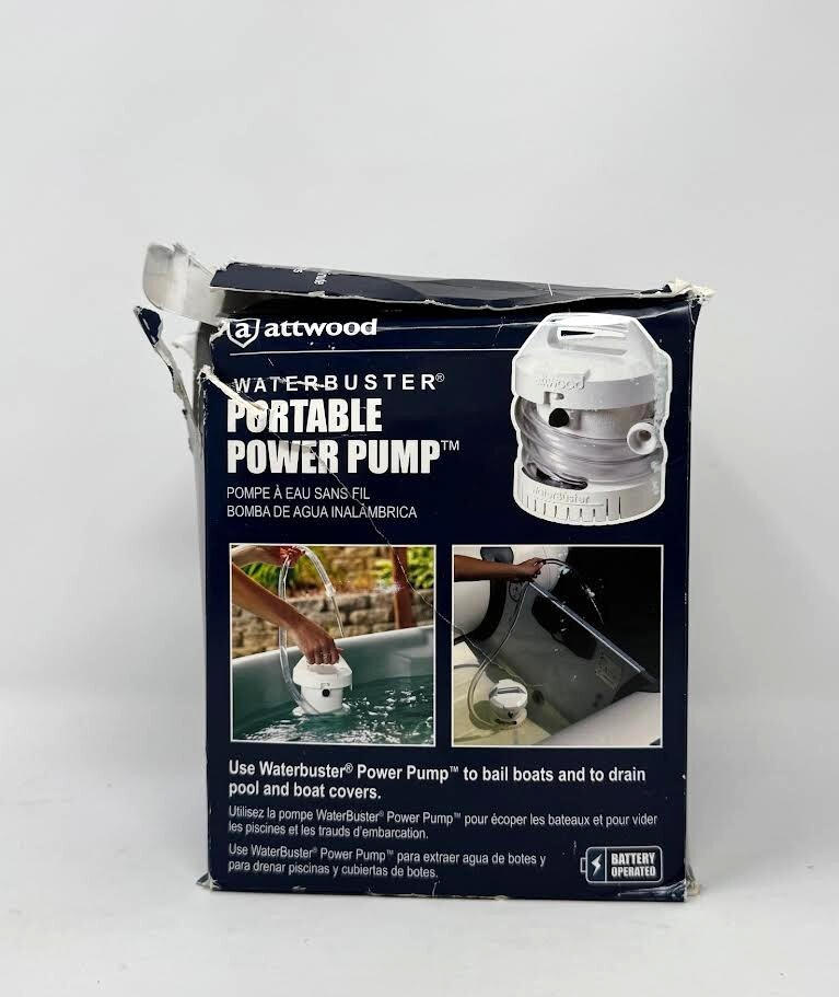 ATTWOOD ' WATERBUSTER PORTABLE WATER PUMP ' BATTERY OPERATED - 3 G PER ...