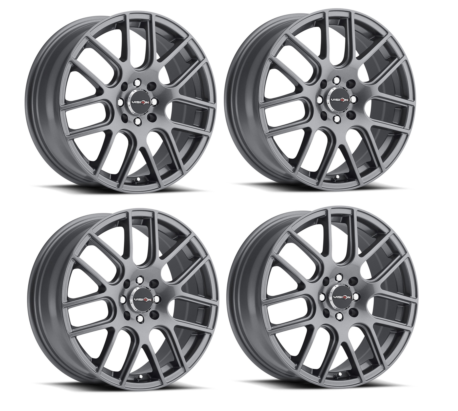 Vision Wheel 426H6703GM38 Set of 4 Gunmetal 426 Cross 16X7 38 Offset ...