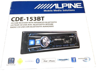 Alpine CDE-153BT Bluetooth CD Car Stereo Android iPhone AM FM XM MP3 ...