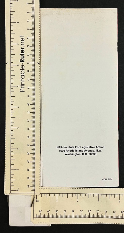 1981 NRA Legislative Action Gun Law Failures Neal Knox Vintage Firearms ...