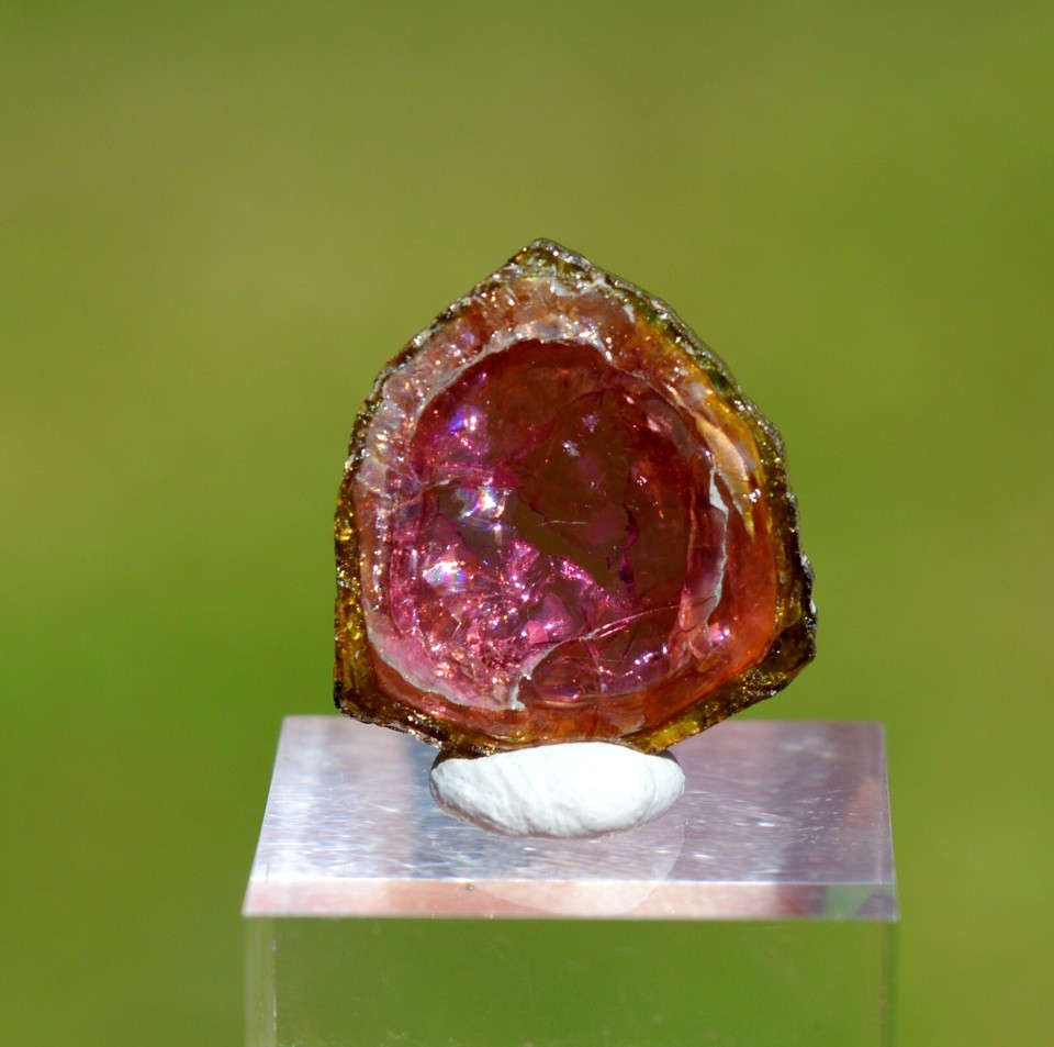 Tormalina " Anguria " 9.5 Carati - Tranche Lucidata Pietra Naturale ...
