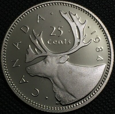 Proof Quarter - 1984 Canada 25 Cent Quarter Coin, UNC / Frosted | eBay