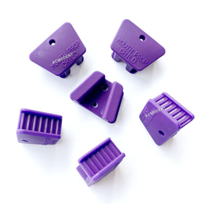 10Pcs Dental Bite Props Purple Block Mouth Prop Tongue Piercing Secure ...