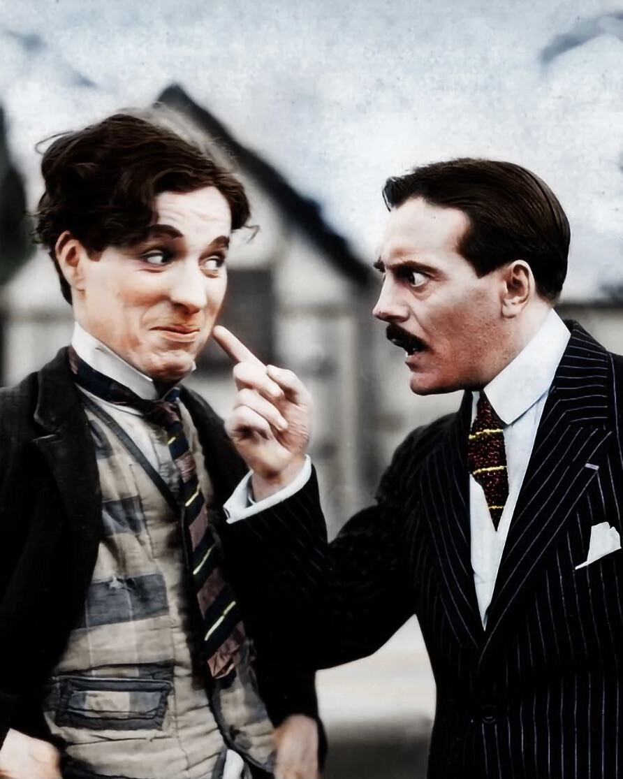 Max Linder & Charlie Chaplin 8X10 Photo French actor silent film movie ...