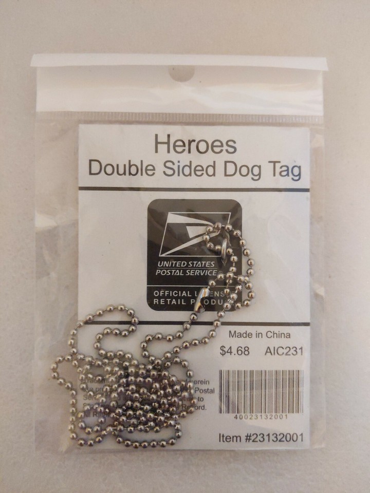 USPS Double Sided Dog Tag HEROES NYFD USA First Class Stamp 9/11 - New ...