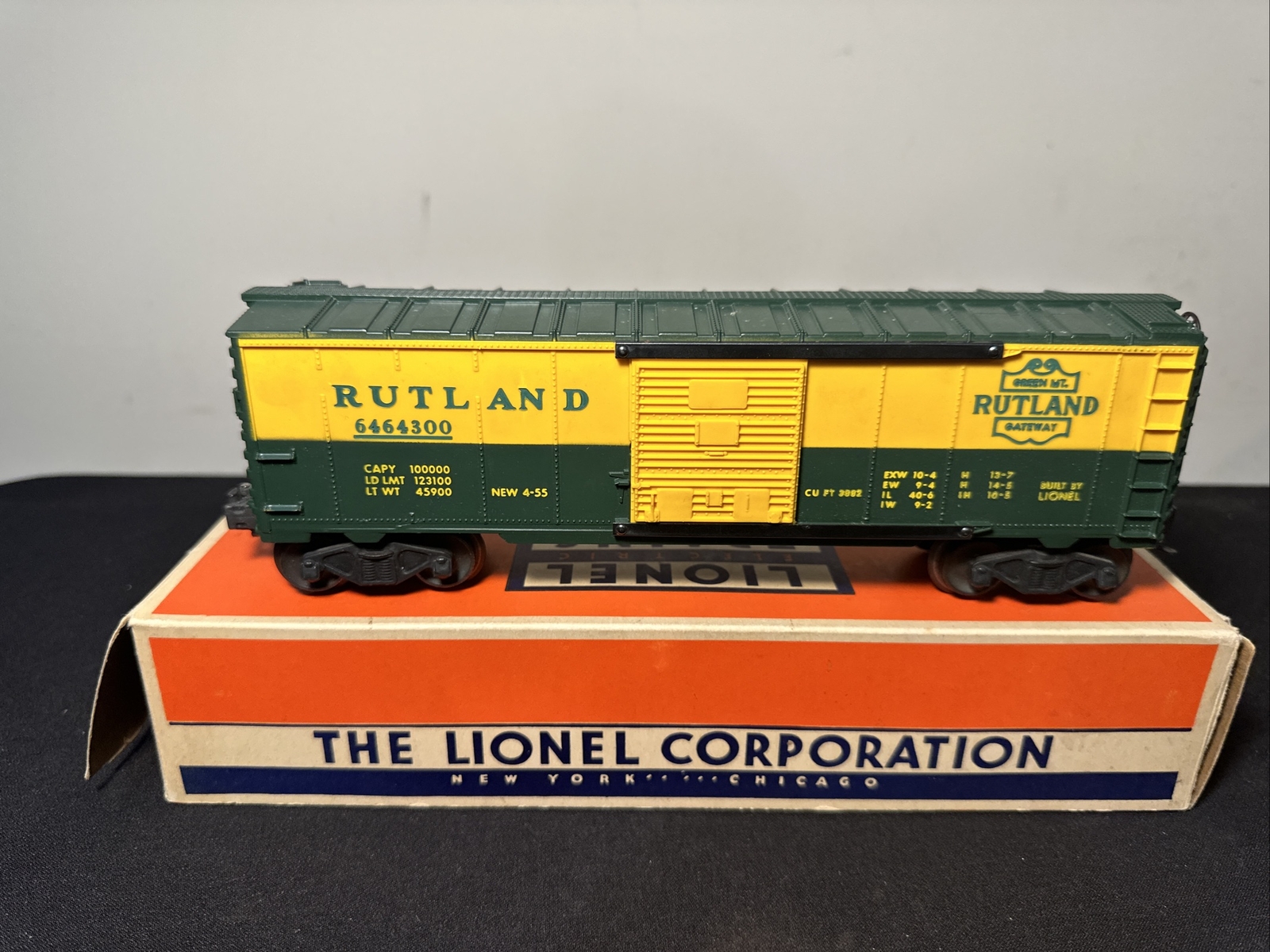 Excellent Lionel Original Postwar BOXED #6464-300 Heat Stamped Rutland ...