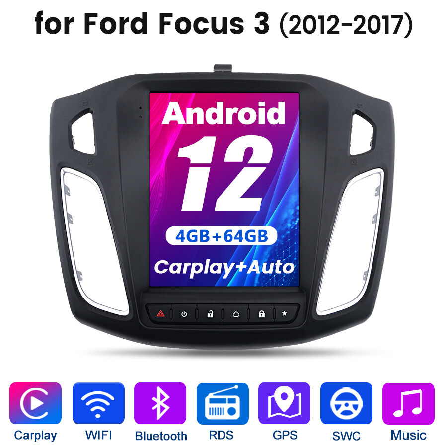 4+64GB Für Ford Focus MK3 2012-2018 Autoradio GPS Navigation Android 12 ...