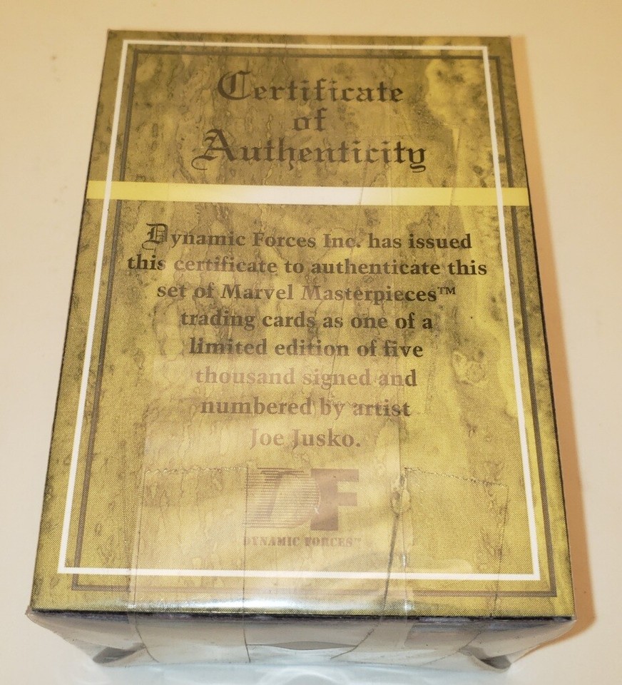 1992 Marvel Masterpieces JOE JUSKO SIGNED AUTO Autograph (4406/5000 ...