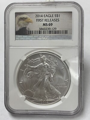 2014 Silver American Eagle First Release MS69 NGC .999 1 oz | eBay