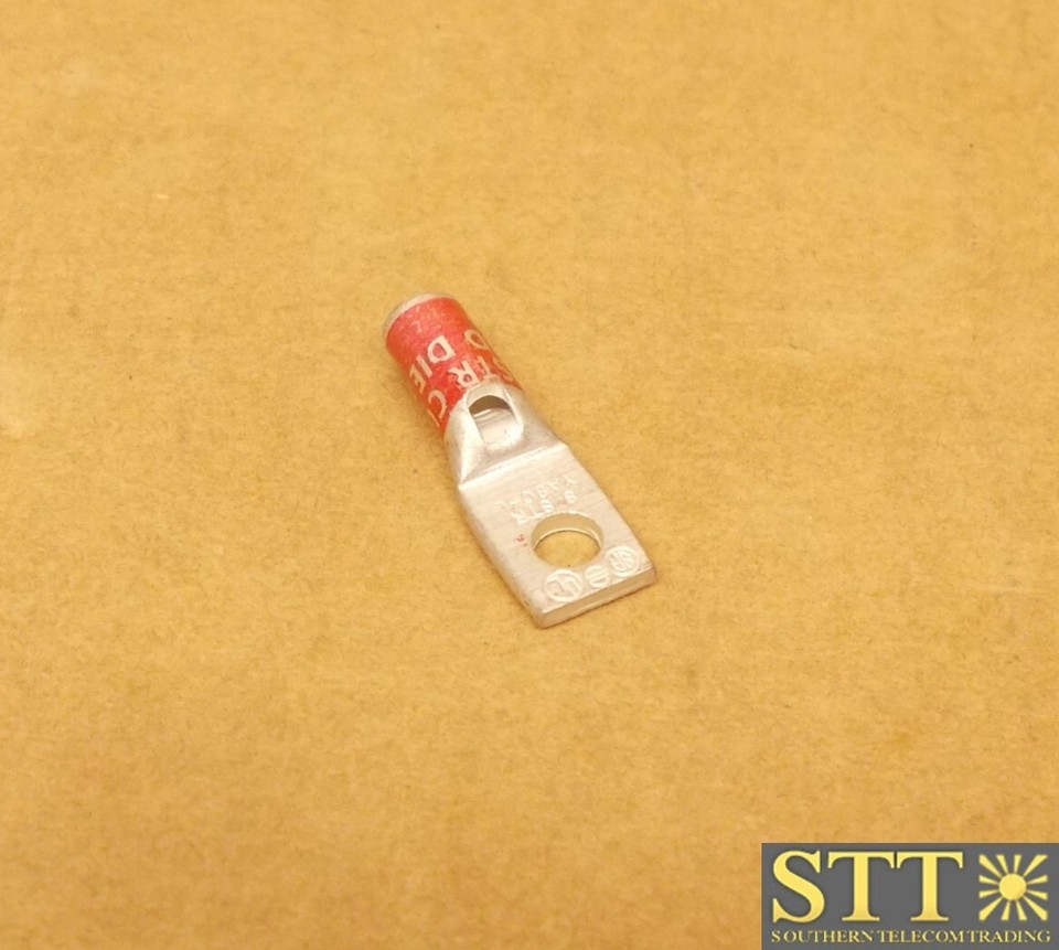 YA8CLBOX BURNDY COMP LUG 41/250" TO 3/16" BOLT SIZE RED (LOT OF 30) NEW ...