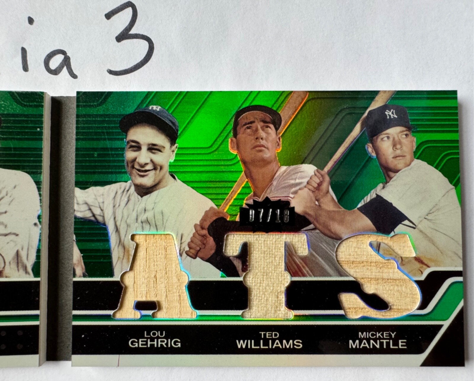 08 Topps Triple Threads GREATS 7/18 DIMAGGIO COBB RUTH GEHRIG WILLIAMS ...