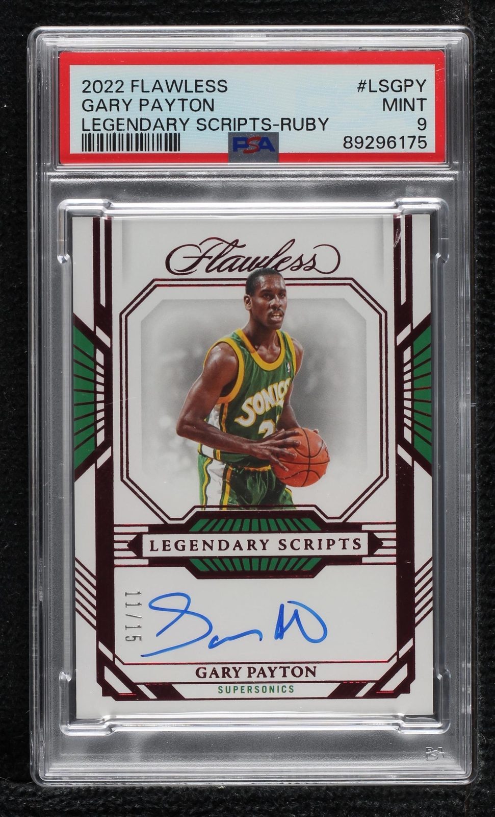 2022-23 Panini Flawless - Legendary Scripts Ruby #LS-GPY Gary Payton /15 (AU) for sale online | eBay