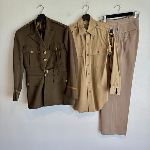 WWII Army Air Corps Officer Named Uniform Coat Pants & Shirt AAC Pilot ...