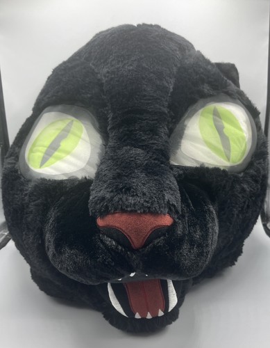 Maskimals Dan Dee Black Panther Cat Oversized Plush Mask Mascot Head ...