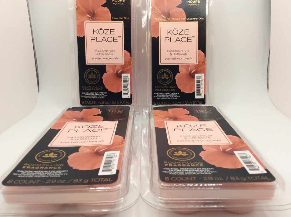 Koze Place Passionfruit & Hibiscus Wax Melts, 8 Per Pack, 32 Total | eBay