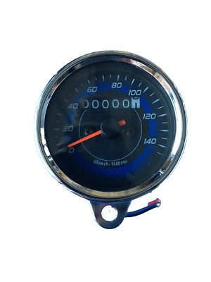 Odometer Cafe' Racer Speedometer Odometer Analog Black Excl | eBay ...
