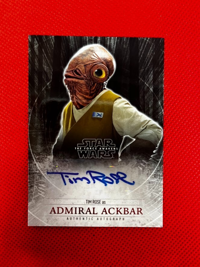 Topps Star Wars The Force Awakens Series 1 Autograph Admiral Ackbar Tim Rose | eBay