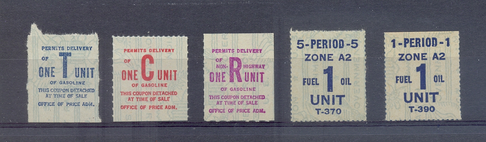 USA 5 x RATION STAMP - GASOLINE - VF | eBay