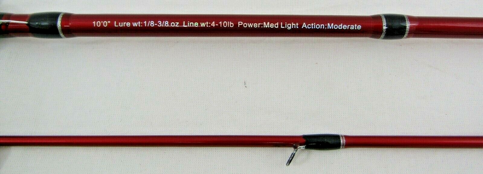 HH RODS HURRICANE SINGLE POLE 10' 2 PIECE ROD ML ACTION MODERATE ...