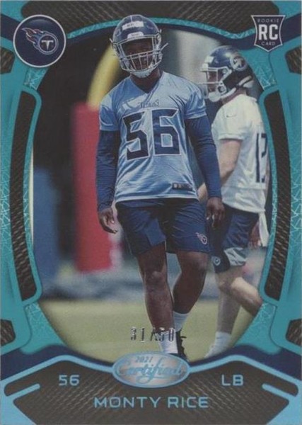 2021 Panini Certified - Rookies Mirror Teal #171 Monty Rice /50 (RC ...