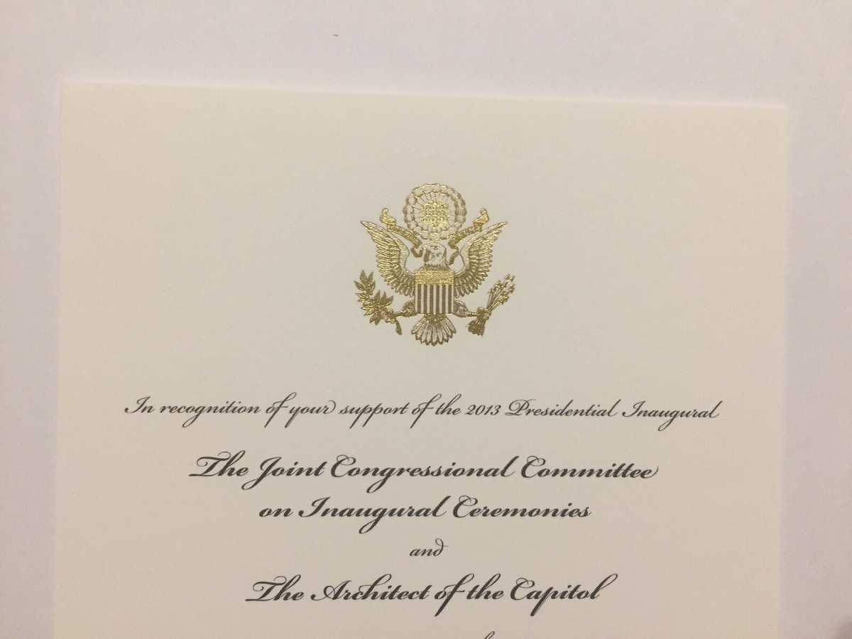 Of Obama For Inauguration Invitation Letter Obama Biden Congressional