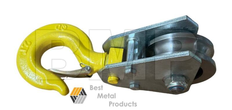 (2)2 Ton Snatch Block With Hook 1/2" Wire Rope Bearing Pulley Lifting ...