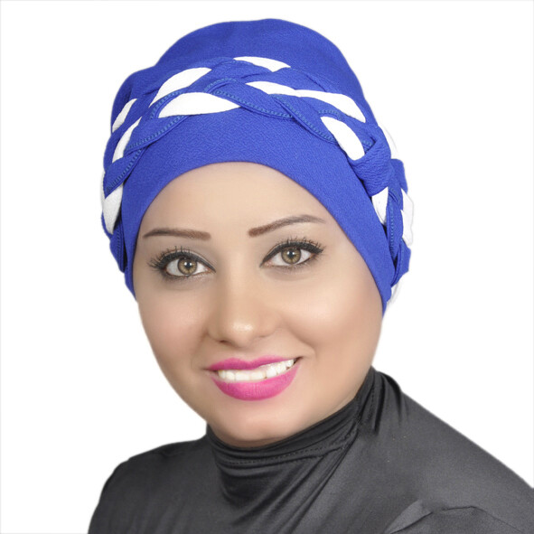 Women Turban Two-Tone Double Braid Turban Cotton Spandex Blend | eBay