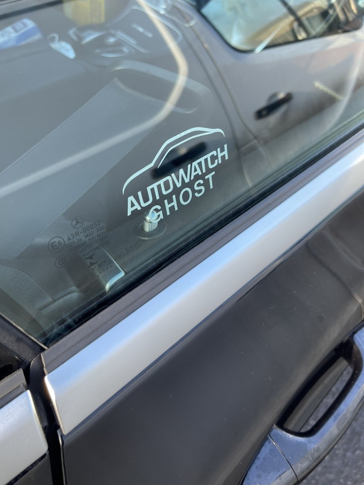 Ghost Immobiliser Window Security x 2 Vinyl Sticker Deterrent car van ...