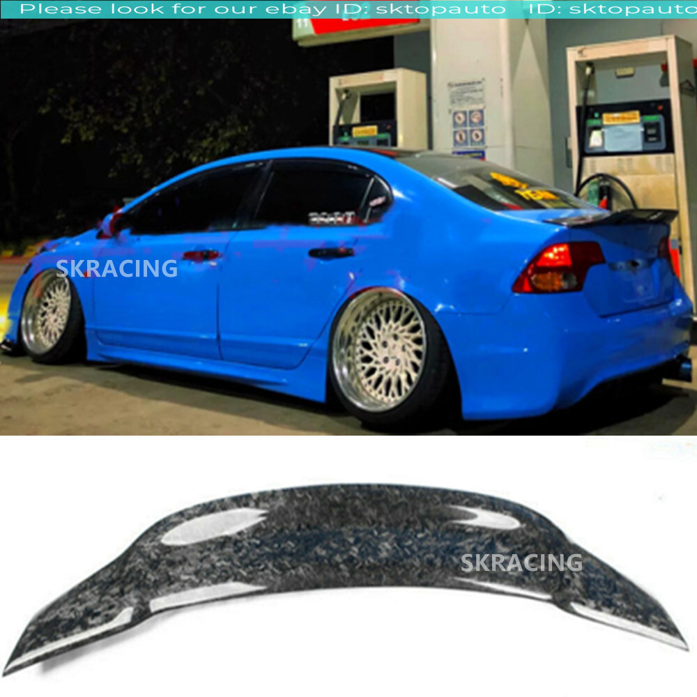 Forged Carbon Fiber R Style Rear Trunck Spoiler Wing For 06-11 Honda ...