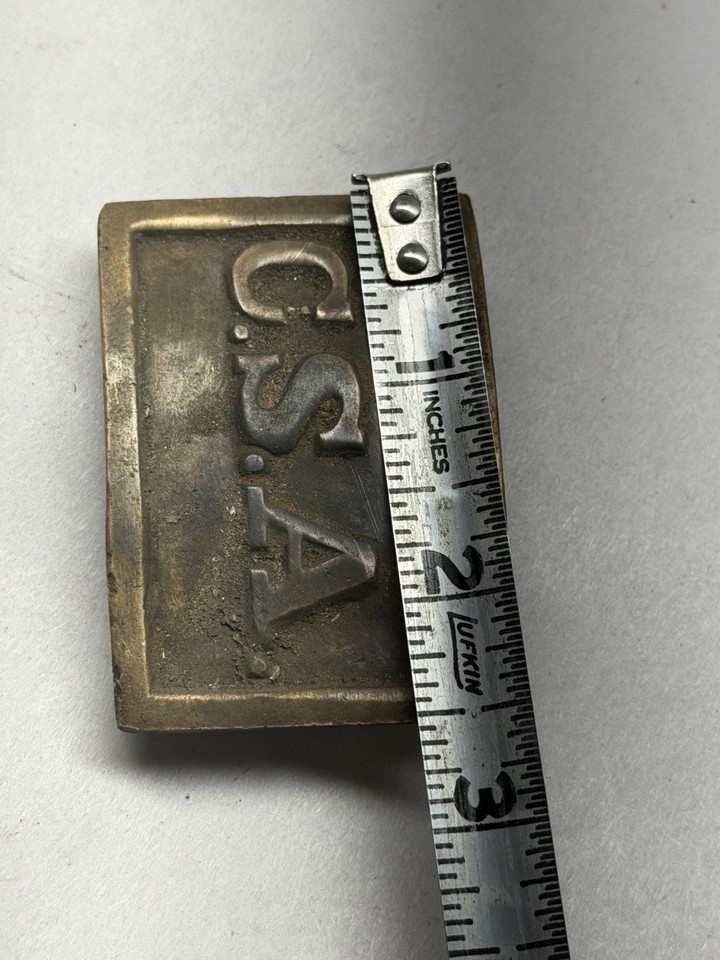 Civil War Confederate CSA Atlanta Rebel Rectangular Belt Plate Or ...