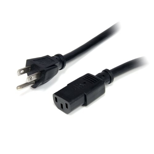 StarTech 10 ft 14 AWG Computer Power Cord - NEMA5-15P to C13 - 125V AC ...