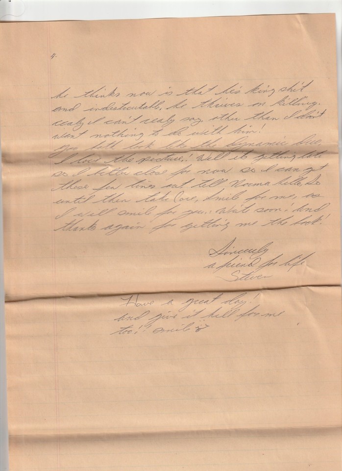 MURDERER STEVEN HATCH 1982 OKLAHOMA PRISON LETTER - TRUE CRIME - MURDERED PASTOR | eBay