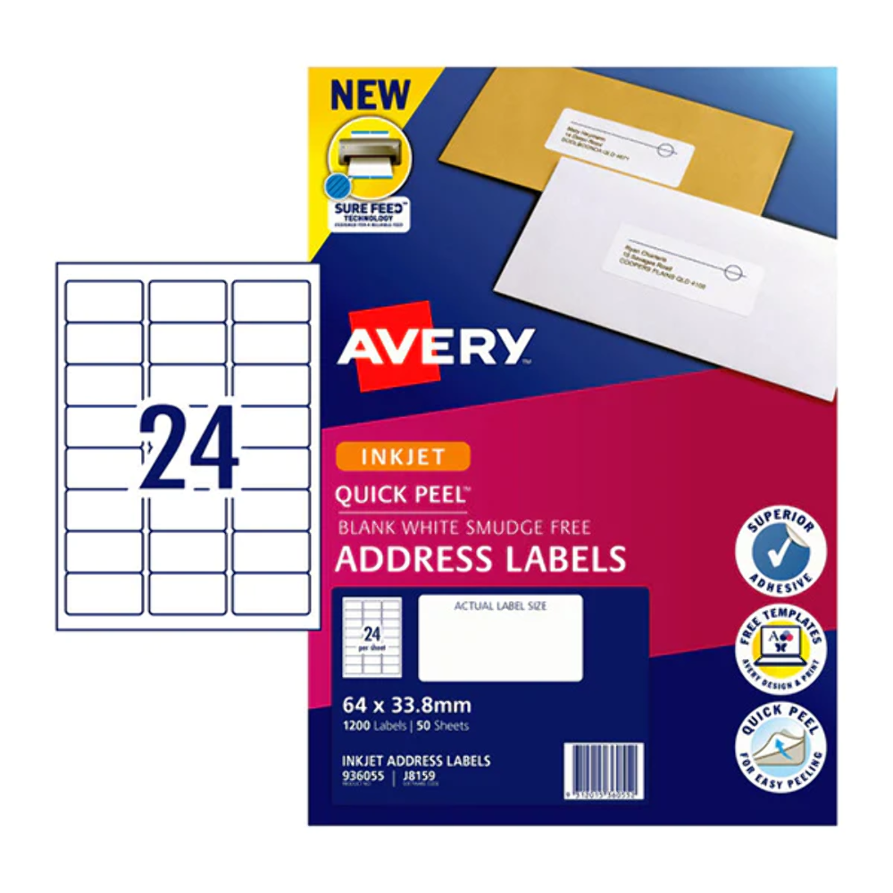 Avery Ip Label Address Quick Peel J8159 24Up Pack Of 50 | eBay