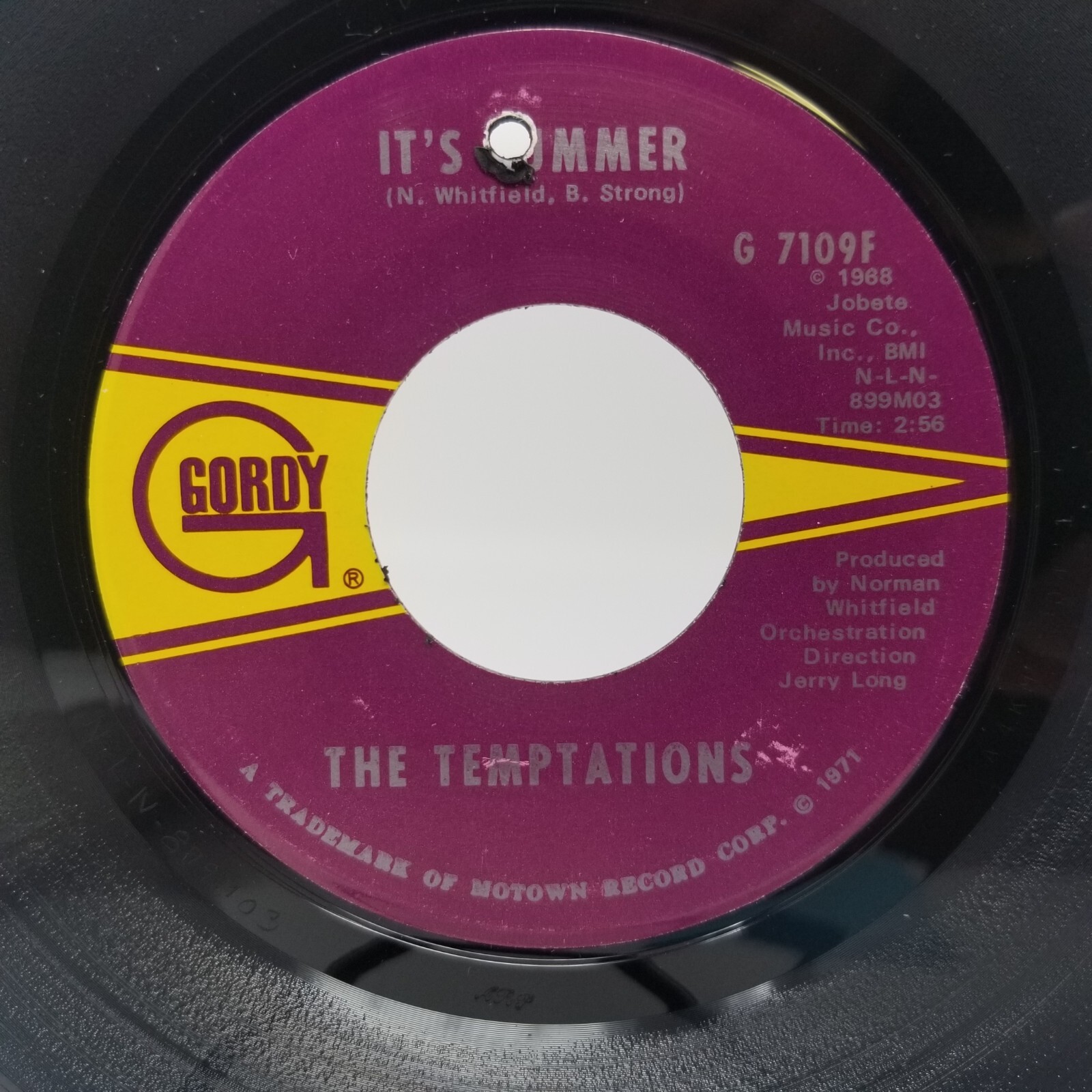 The Temptations It's Summer / I'm The Exception R&B Soul 45rpm 7" Vinyl ...