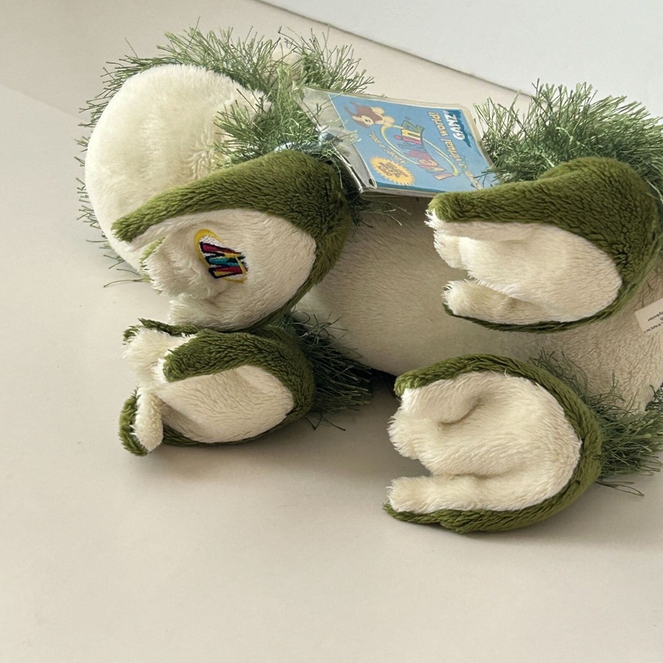 Ganz Webkinz Green Frog Plush HM001 Fuzzy Hair Stuffed Animal Toy w ...