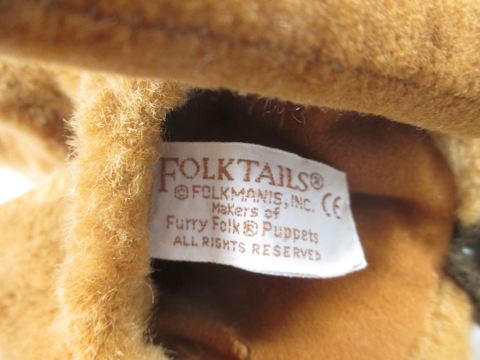 Vintage Folktails Folkmanis Chipmunk Hand Puppet Plush 10" Stuffed ...