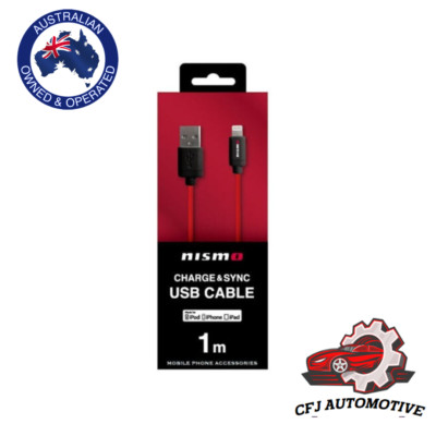GENUINE NISSAN NISMO CHARGE & SYNC USB CABLE FOR IPHONE BLACK NMUJ ...