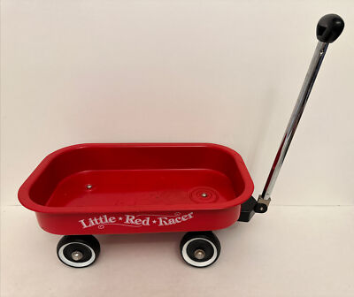 Vintage Little Red Racer Toy Wagon Metal Handle, Working | eBay