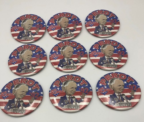 (9) Ross Perot 1992 Vintage Political Pin Buttons Pinbacks Lot | eBay